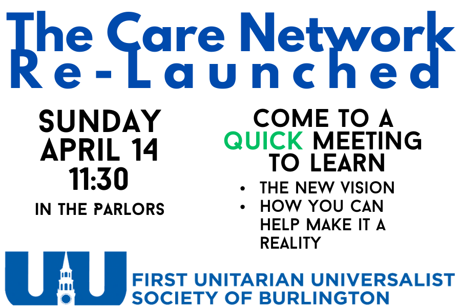Care Network Re-Launch Meeting - First Unitarian Universalist Society ...